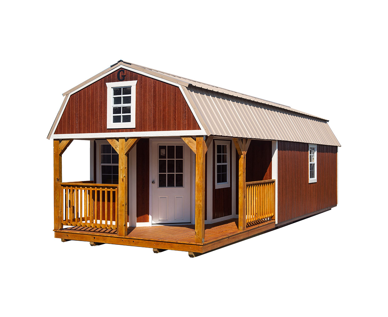 Lofted Barn Cabin Porch 12×32 Premier Lofted Barn Cabin | Casey Ray,